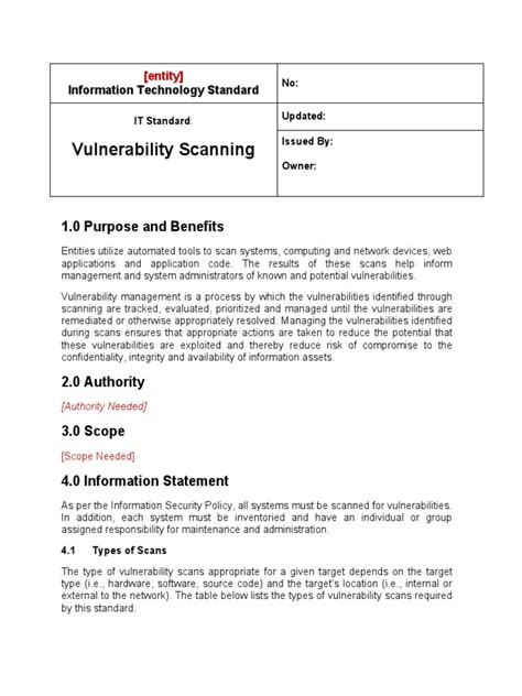 vulnerability scanning standard download free pdf vulnerability computing information