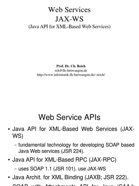 an overview of the java api for xml web services jax ws framework pdf application