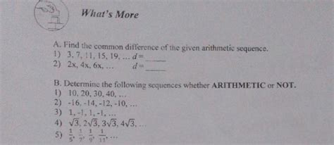 what s morea find the common difference of the given arithmetic sequence 1 3 7 11 15 19