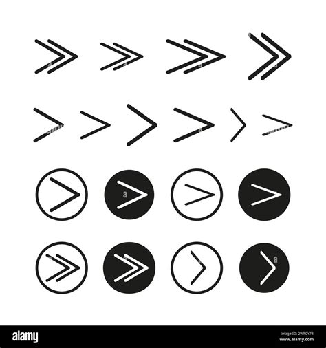 Different Arrows Icon Set Flat Design Computer Interface Arrow