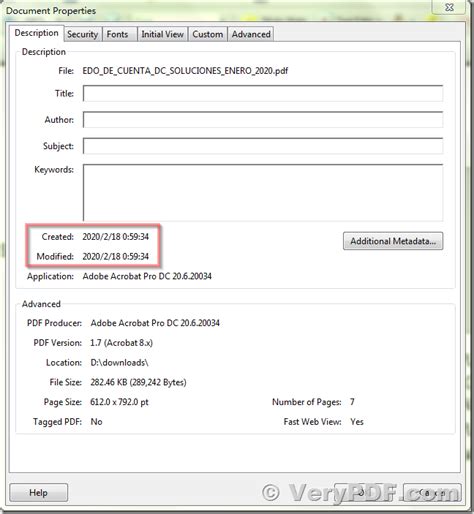 how to use advanced pdf tools to modify moddate modification date and creationdate fields in