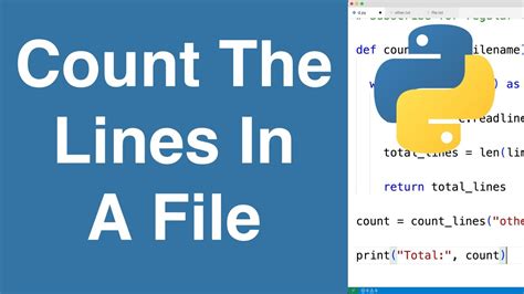 Count The Lines In A File Python Example YouTube