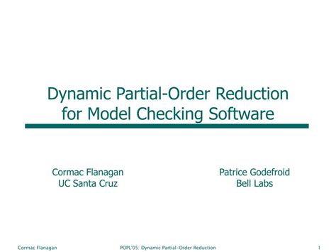 ppt dynamic partial order reduction for model checking software powerpoint presentation id
