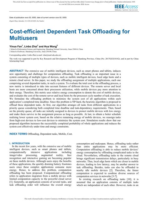 pdf cost efficient dependent task offloading for multiusers