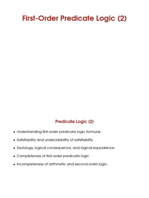 first order predicate logic pdf first order logic logic
