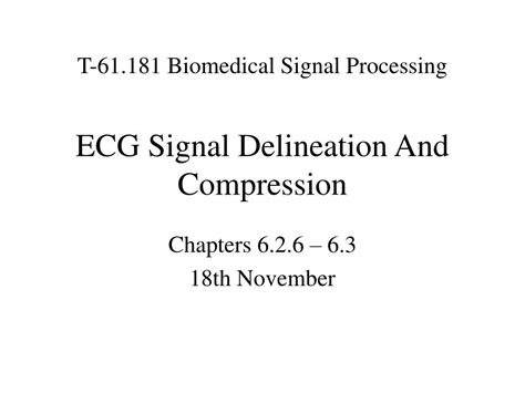 ppt ecg signal delineation and compression powerpoint presentation free download id 6566190