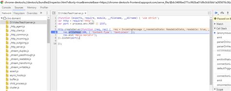 NodeJs Code Debugging 1 Inspector Chrome Implements Google Chrome To