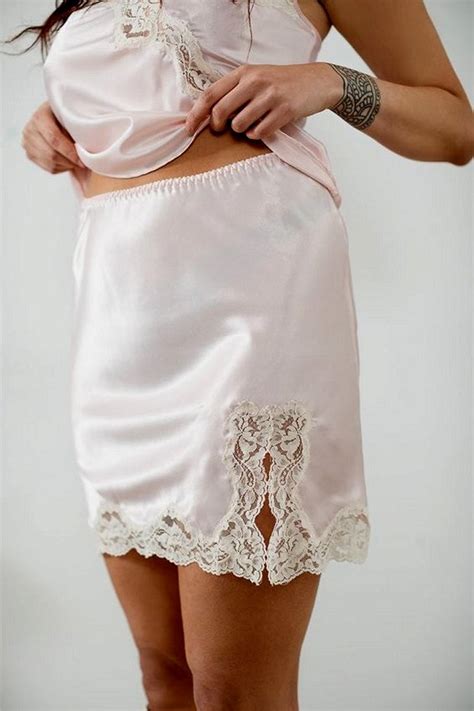 Gorgeous Lady Sexy Satin Slip Set Silkenlace