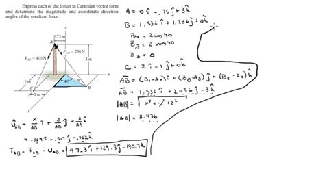 express each in cartesian vector form and find the resultant force
