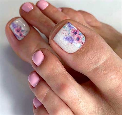Pedicure Flower Nail Art Pedicures Just Got Better With These 50 Cute Toe Nail Designs We