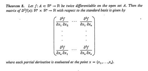 real analysis which is the correct hessian matrix the standard matrix of a bilinear form