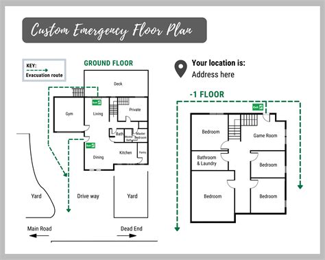 Custom Emergency Floor Plan Evacuation Plan Etsy