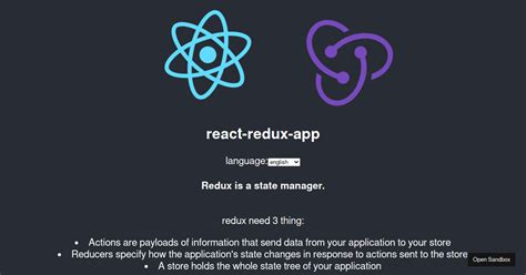 react redux app codesandbox