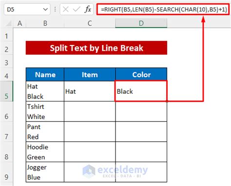 How To Split Text In Excel Using A Formula 5 Easy Ways ExcelDemy
