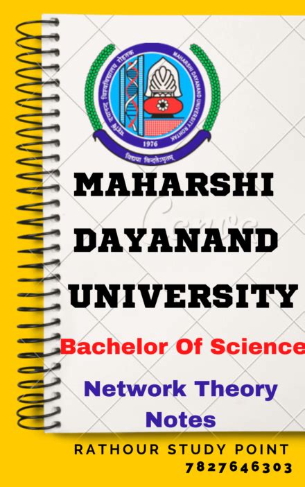maharshi dayanand university b sc 1st semester network theory notes pdf complete printable