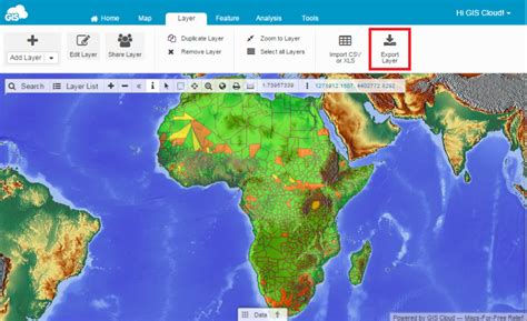 Layer Exporting GIS Cloud User Manual