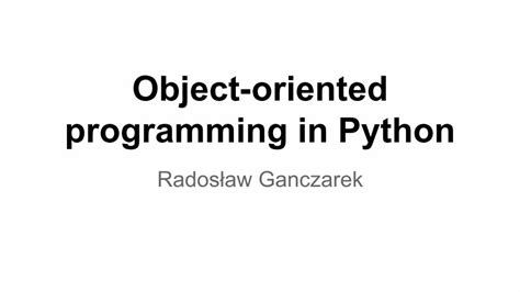 pdf object oriented programming in python dokumen tips