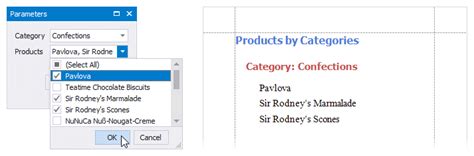 use report parameters reporting tools devexpress documentation