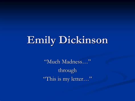 Ppt Emily Dickinson Powerpoint Presentation Free Download Id3852947