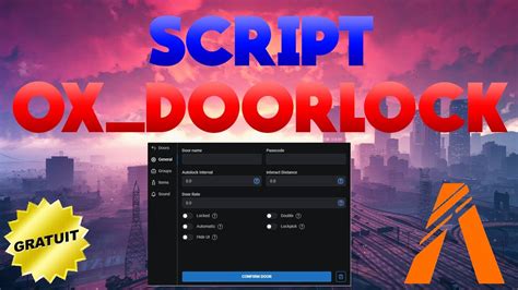 fivem │ script ox doorlock gratuit │ tuto gta 5 rp youtube