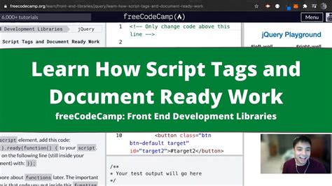 Learn How Script Tags And Document Ready Work JQuery FreeCodeCamp