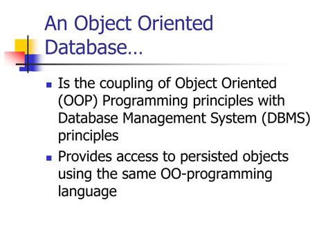 ppt concurrency and transaction management in an object oriented database powerpoint