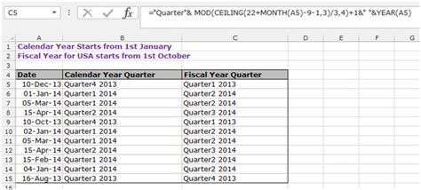 How To Calculate The Quarter In Microsoft Excel Microsoft Excel Tips