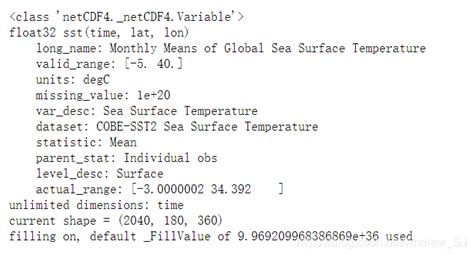 python读取 nc netcdf4 文件 from netcdf4 import dataset sst dataset sst mnm csdn博客