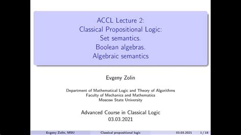 accl 2021 2 classical propositional logic boolean algebras and algebraic semantics evgeny