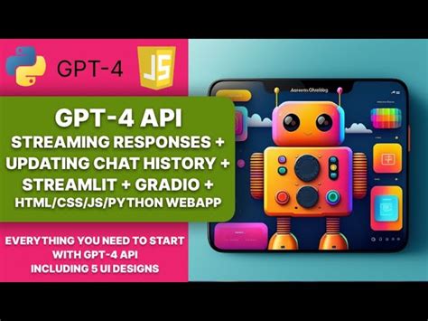 free course gpt 4 api with streaming responses chat history streamlit gradio ui javascript