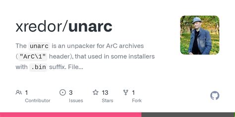 github xredor unarc the `unarc` is an unpacker for arc archives ` arc 1 ` header that used