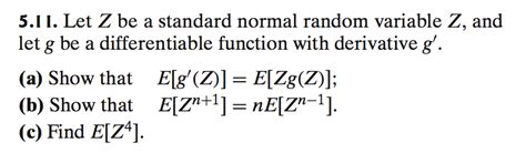 solved 5 Π let z be a standard normal random variable z