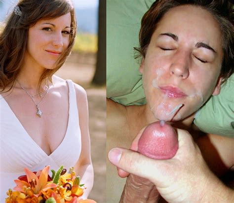 Spose Prima E Dopo Il Cazzo In Abito Da Sposa Pompino In Faccia