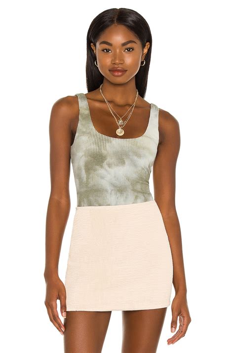 House Of Harlow 1960 X Revolve Wren Bodysuit In Olive Green Tie Dye Revolve