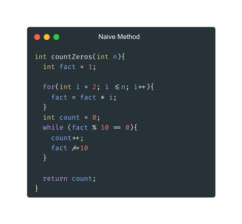 counting trailing zeros in factorial efficient approach examples