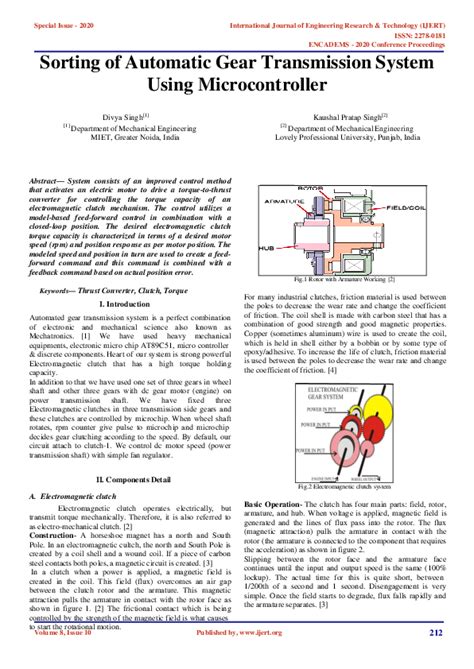 pdf ijert sorting of automatic gear transmission system using microcontroller ijert journal