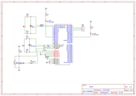 stm32f103最小原理图 嘉立创eda开源硬件平台