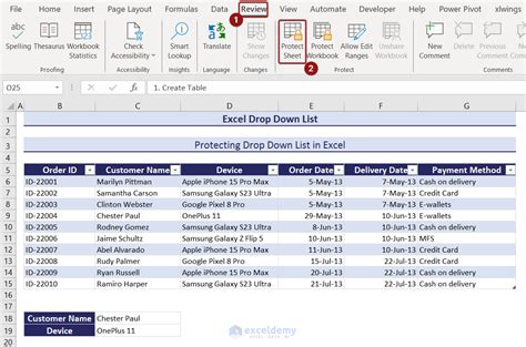 Excel Drop Down Lists Create Edit Remove Filter Protect Exceldemy