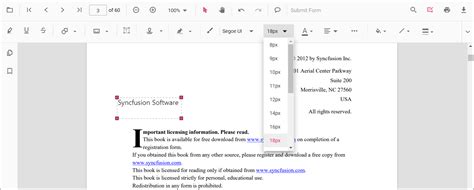free text annotation in ej2 asp core pdf viewer syncfusion