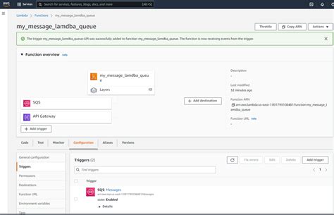 automating using aws api gateway to trigger lambda function that write messages to sqs by