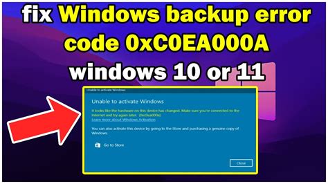 How To Fix Windows Backup Error Code 0xC0EA000A Windows 10 Or 11 YouTube