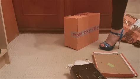 Crushing Cardboard Boxes In My New High Heels Youtube