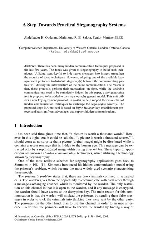 pdf a step towards practical steganography systems