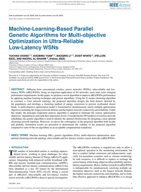 pdf machine learning based parallel genetic algorithms for multi objective optimization in