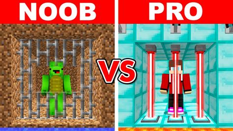 Minecraft NOOB Vs PRO SAFEST SECURITY PRISON BUILD CHALLENGE YouTube