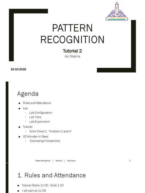 pattern recognition tutorial 2 pdf pattern recognition statistical classification