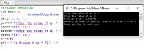 arithmetic operator basic c programming solve ~ a textile blog run by niterians