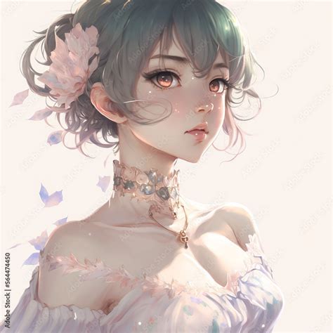 Beautiful Anime Girl Young Princess Generative Ai Stock Illustration Adobe Stock
