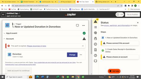 Donorbox Error Authentication Failed And The App Returned