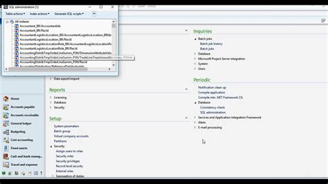re index and synchronize table from microsoft dynamics axapta msdax axapta performance